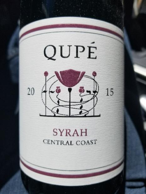2015 Qupé Syrah, USA, California, Central Coast - CellarTracker