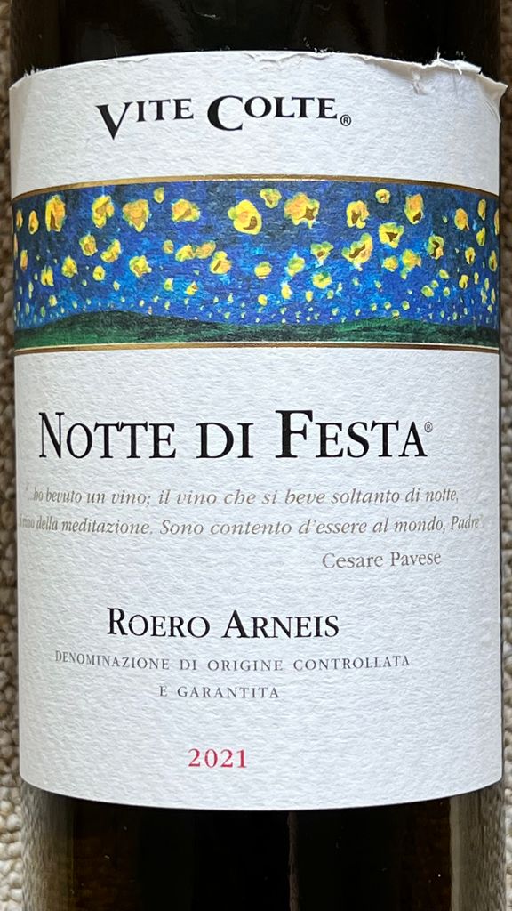 2021 Vite Colte Roero Arneis Notte di Festa, Italy, Piedmont, Alba ...