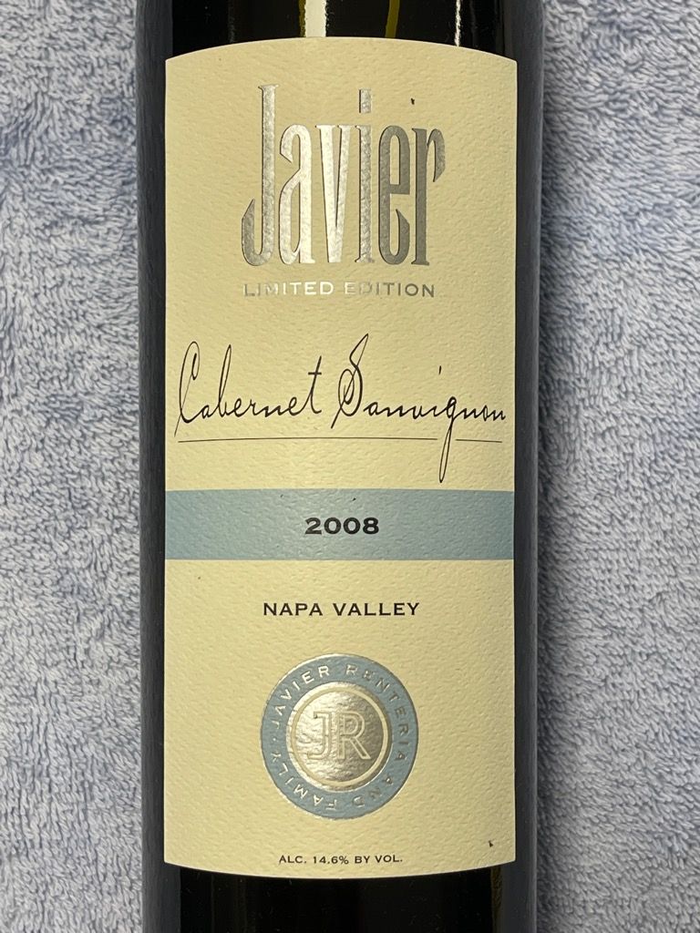 2008 Javier Renteria Cabernet Sauvignon Limited Edition Napa Valley ...