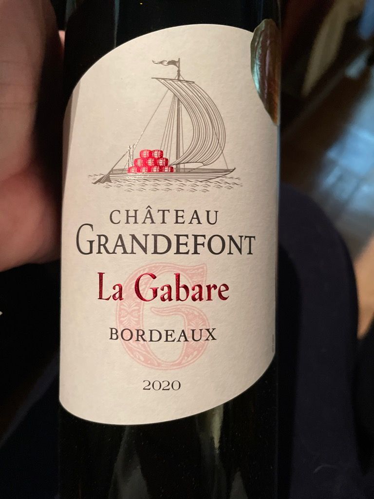 2020 Château Grandefont La Gabare, France, Bordeaux - CellarTracker