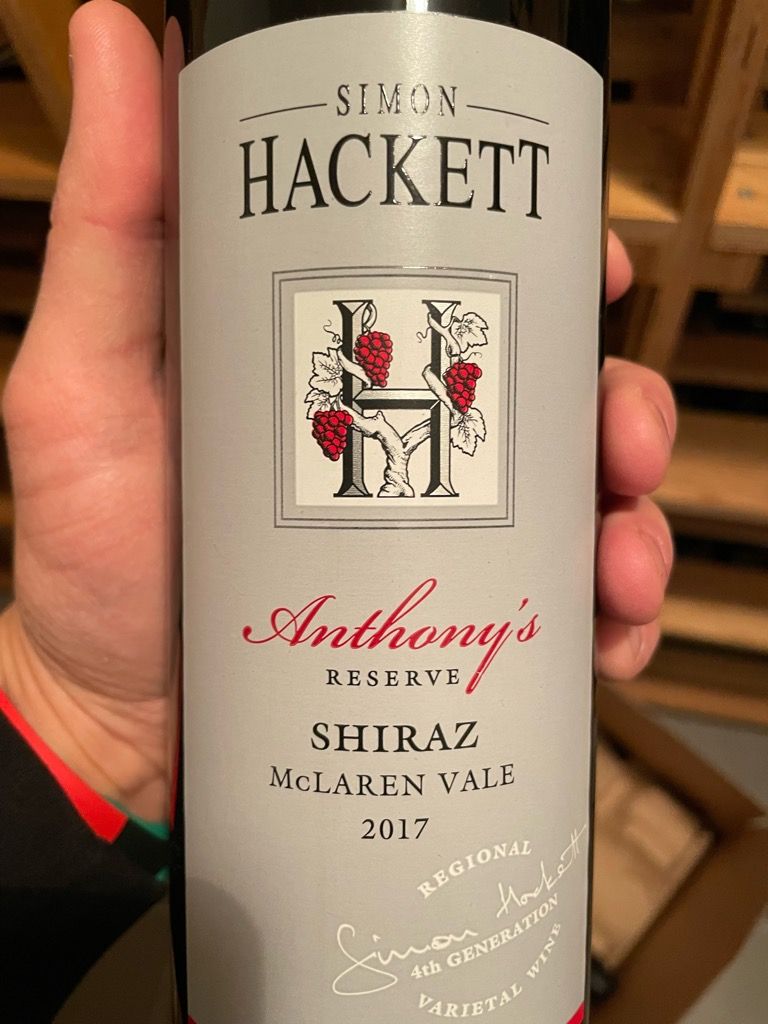2017 Simon Hackett Shiraz Anthony's reserve Limited Release, Australia, South Australia ...
