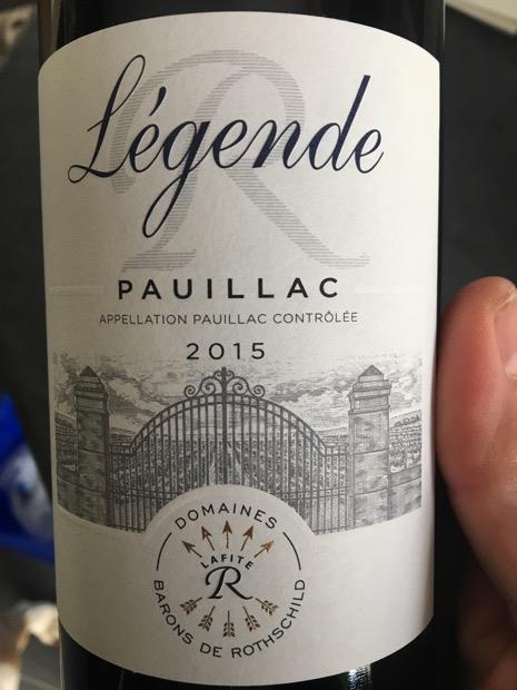 2015 Barons de Rothschild (Lafite) Pauillac Légende, France, Bordeaux ...