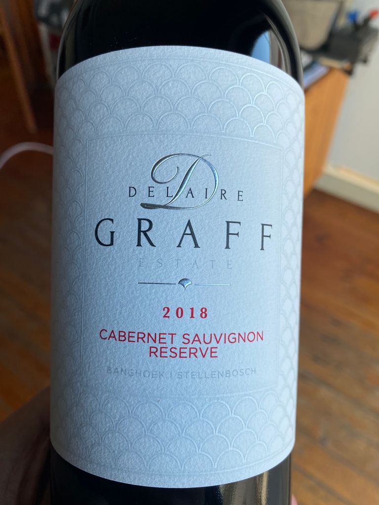 2018 Delaire Graff Cabernet Sauvignon Reserve, South Africa, Coastal ...