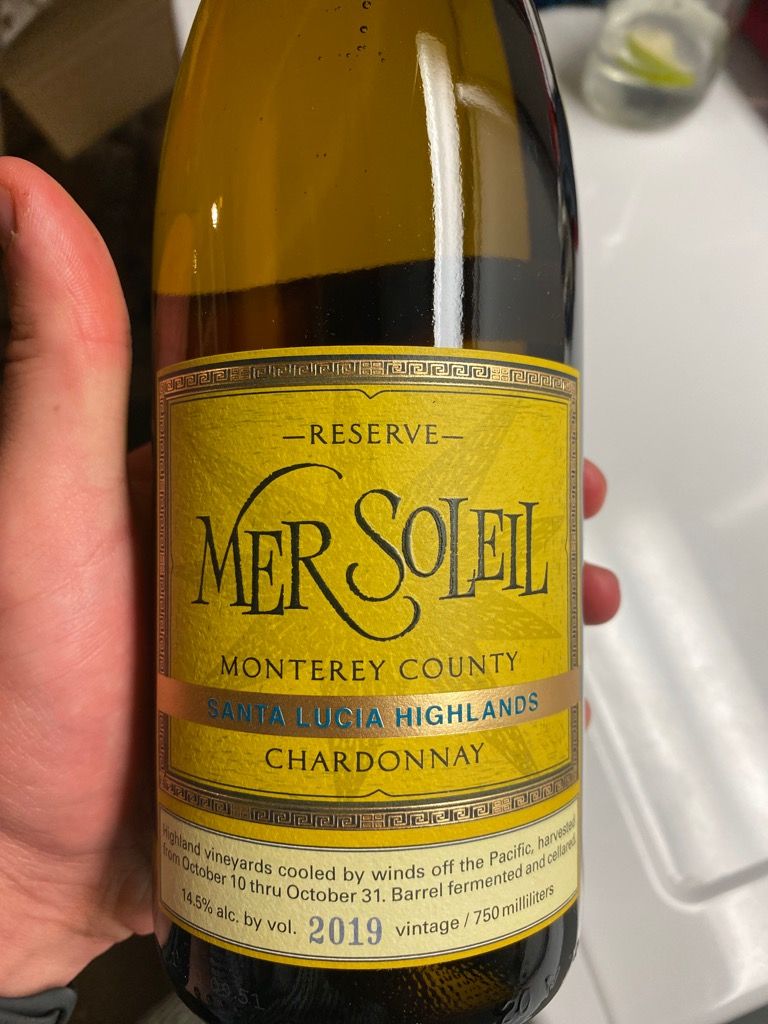 2019 Mer Soleil Chardonnay Reserve Santa Lucia Highlands, USA ...