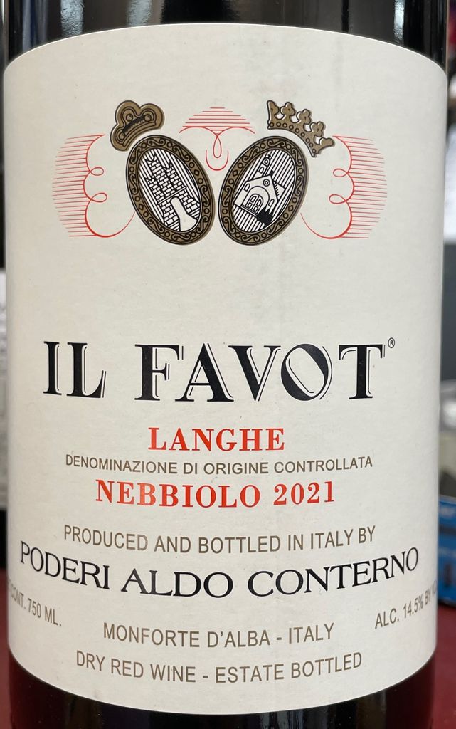 2021 Poderi Aldo Conterno Langhe Nebbiolo Il Favot, Italy, Piedmont ...