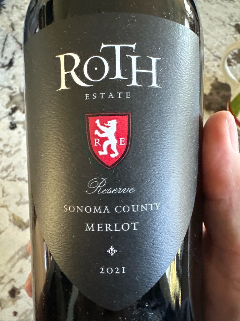 2021 Roth Estate Merlot Reserve Sonoma County, USA, California, Sonoma ...