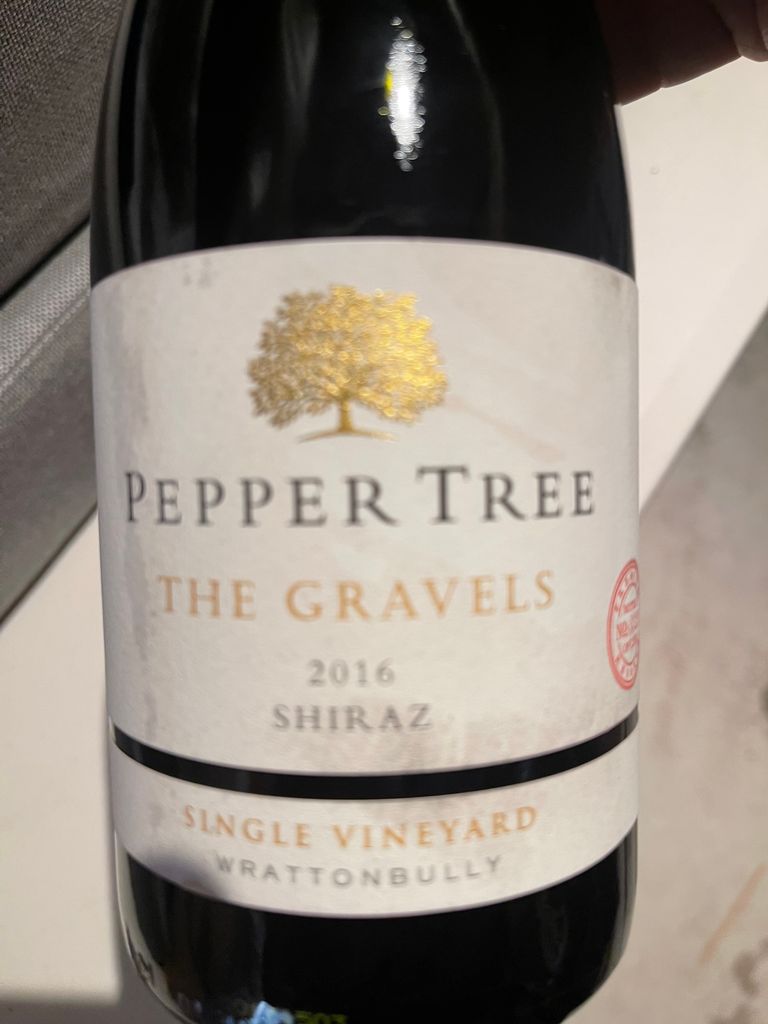 2016 Pepper Tree Shiraz The Gravels Single Vineyard, Australia, South ...