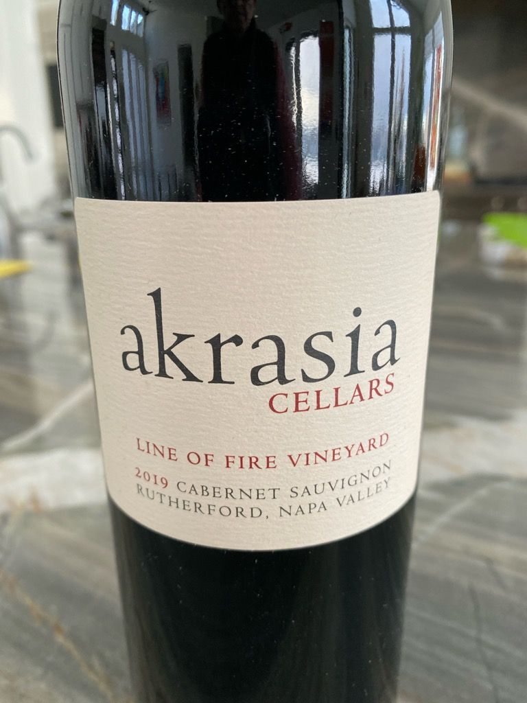 2019 Akrasia Cabernet Sauvignon Line of Fire Vineyard, USA, California ...