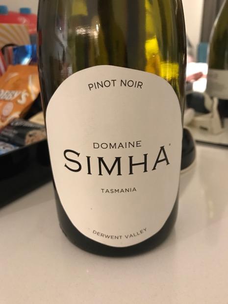 2017 Domaine Simha Pinot Noir Nature, Australia, Tasmania, Coal River ...