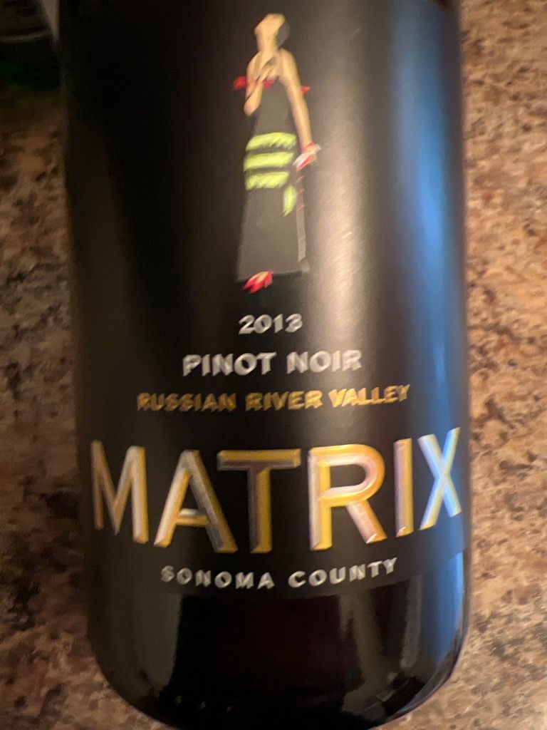2013 Matrix Pinot Noir Nûnes Vineyard, USA, California, Sonoma County ...