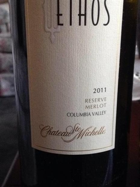 2011 Chateau Ste. Michelle Merlot Ethos Reserve, USA, Washington ...