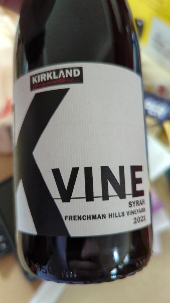 2021 Kirkland Signature Syrah K Vine Frenchman Hills Vineyard, USA ...