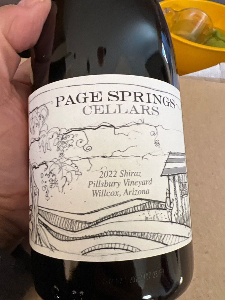 2023 Page Springs Cellars Shiraz Pillsbury Vineyard, USA, Arizona ...