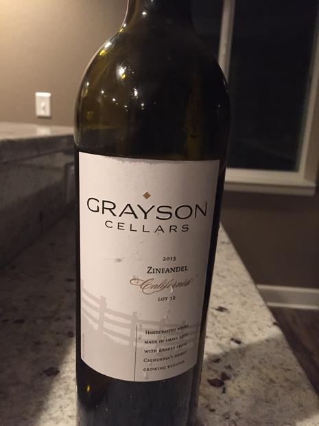 2013 Grayson Cellars Zinfandel California, USA, California - CellarTracker