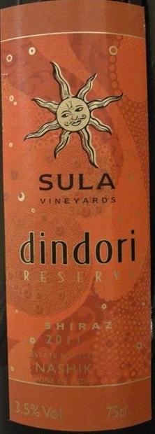 2011 Sula Vineyards Shiraz Dindori Reserve, India, Nashik - CellarTracker