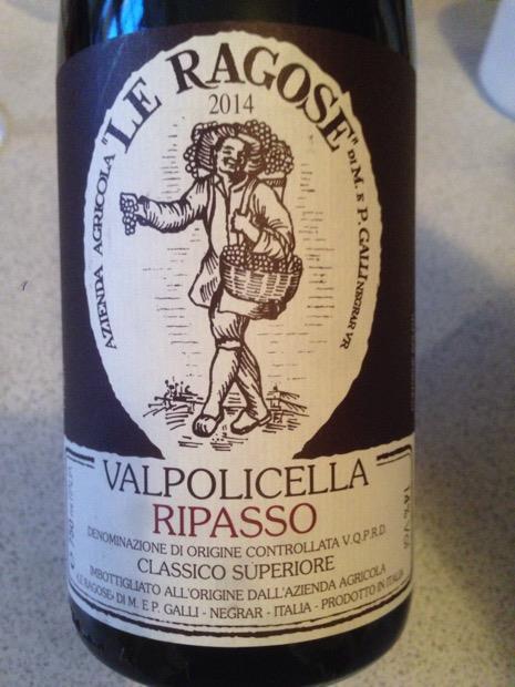 2014 Le Ragose Ripasso della Valpolicella Classico Superiore, Italy ...