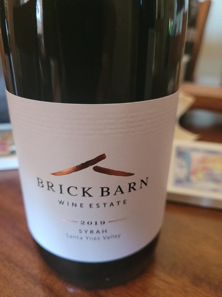 2019 Brick Barn Syrah, USA, California, Central Coast, Santa Ynez ...
