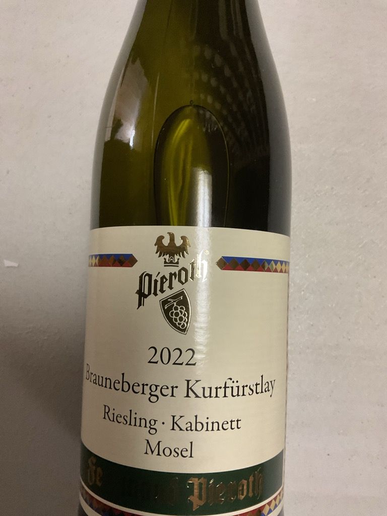 2022 Ferdinand Pieroth Brauneberger Kurfürstlay Riesling Kabinett ...
