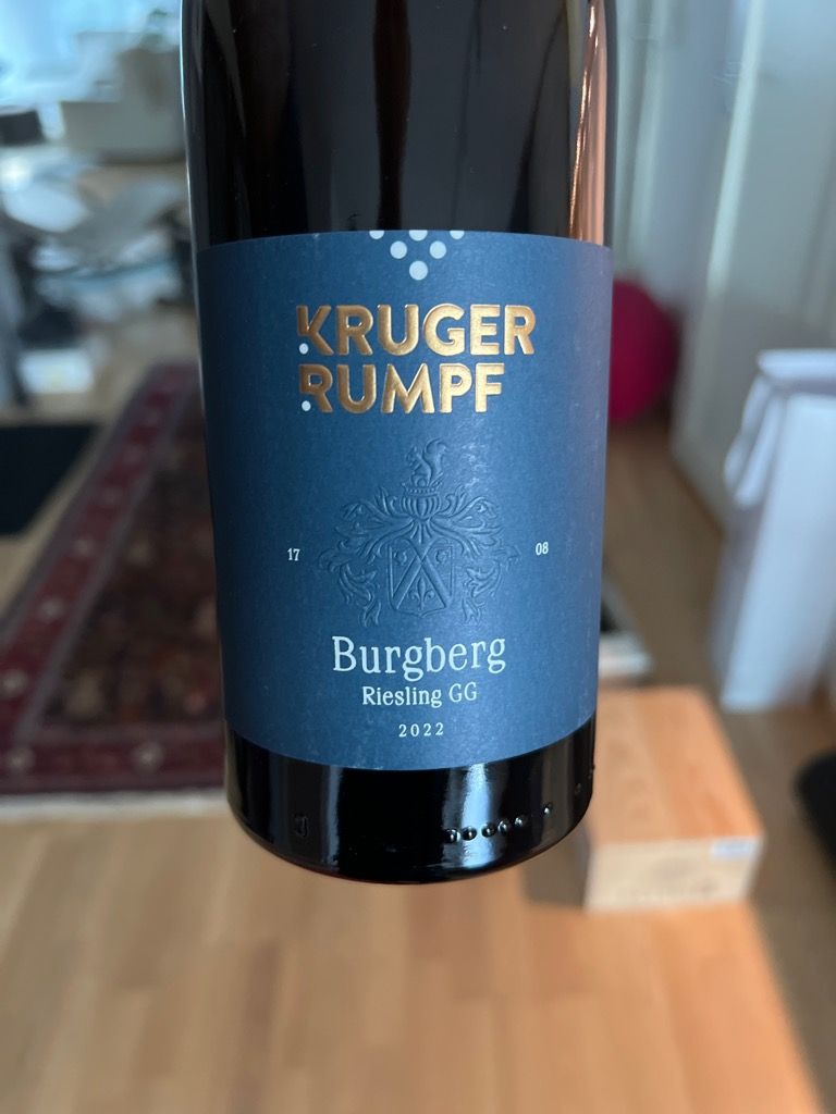 2022 Kruger-Rumpf Dorsheimer Burgberg Riesling Großes Gewächs, Germany, Nahe - CellarTracker
