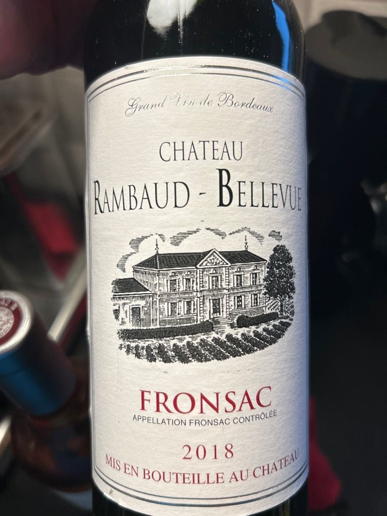 2018 Château Rambaud Bellevue, France, Bordeaux, Libournais, Fronsac ...