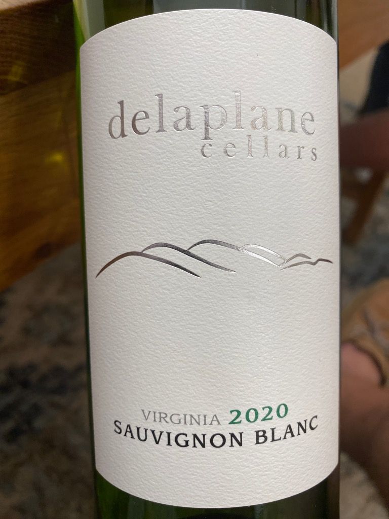 2021 Delaplane Cellars Sauvignon Blanc, USA, Virginia, Northern ...