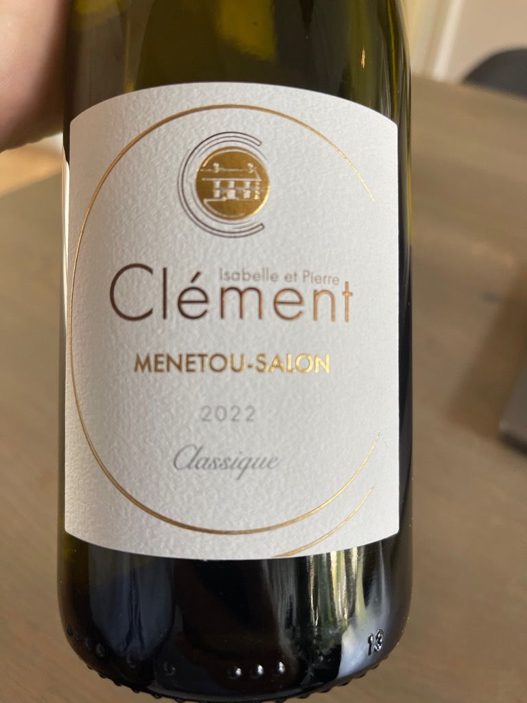 2023 Isabelle et Pierre Clément Menetou-Salon Blanc, France, Loire Valley, Upper Loire, Menetou ...