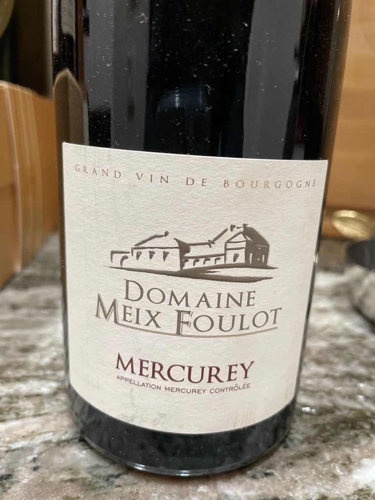 2013 Domaine du Meix-Foulot Mercurey Blanc, France, Burgundy, Côte ...