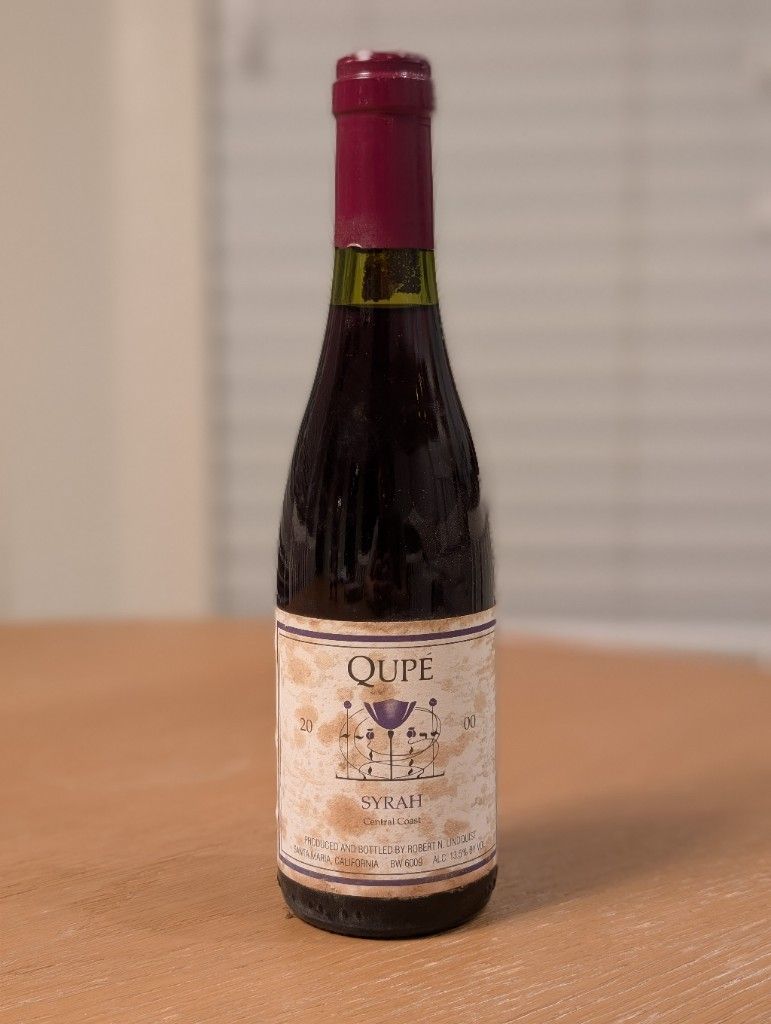 2000 Qupé Syrah, USA, California, Central Coast - CellarTracker