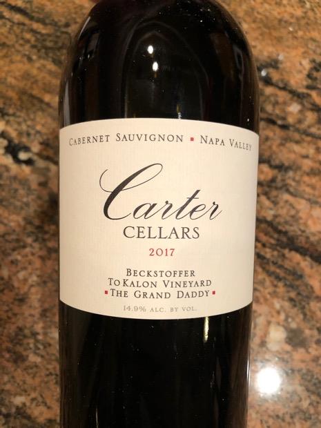2017 Carter Cellars Cabernet Sauvignon The Grand Daddy Beckstoffer To ...