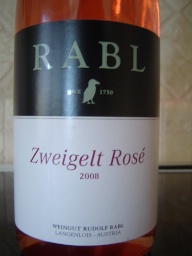 2010 Rabl Zweigelt Rosé, Austria, Niederösterreich, Kamptal - CellarTracker