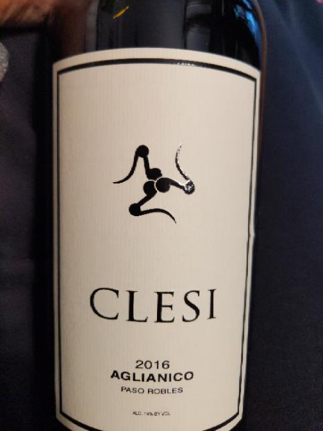 2016 Clesi Aglianico, USA, California, Central Coast, Paso Robles ...