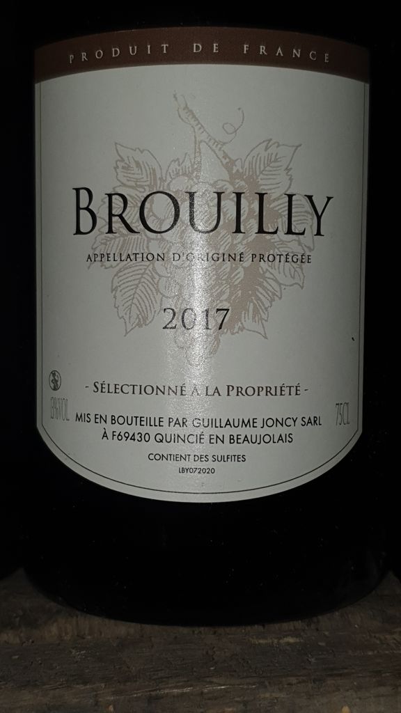 2017 Domaine Joncy Brouilly, France, Burgundy, Beaujolais, Brouilly ...