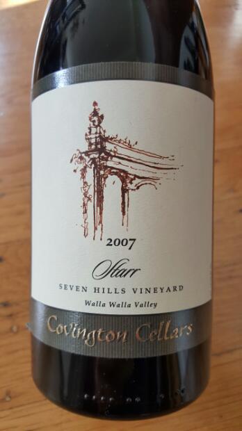 2007 Covington Cellars Syrah Starr Seven Hills Vineyard, USA ...