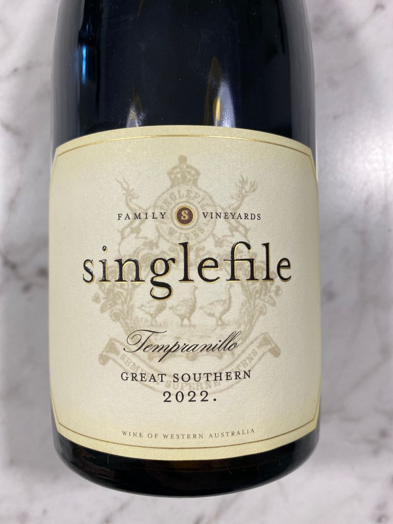 2023 Singlefile Estate Tempranillo Great Southern, Australia, Western Australia, South West ...