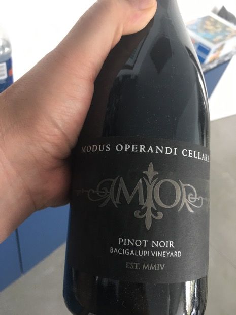 2018 Modus Operandi Cellars Pinot Noir Bacigalupi Vineyard, USA ...