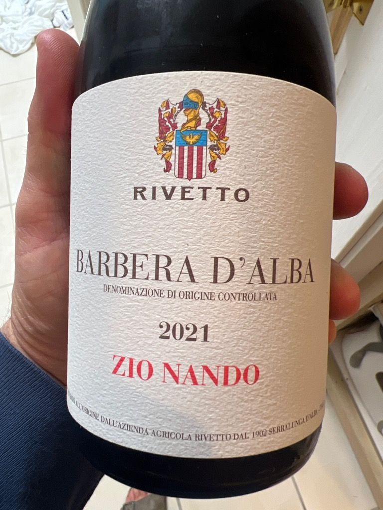 2021 Rivetto Barbera d'Alba Zio Nando, Italy, Piedmont, Alba, Barbera d ...