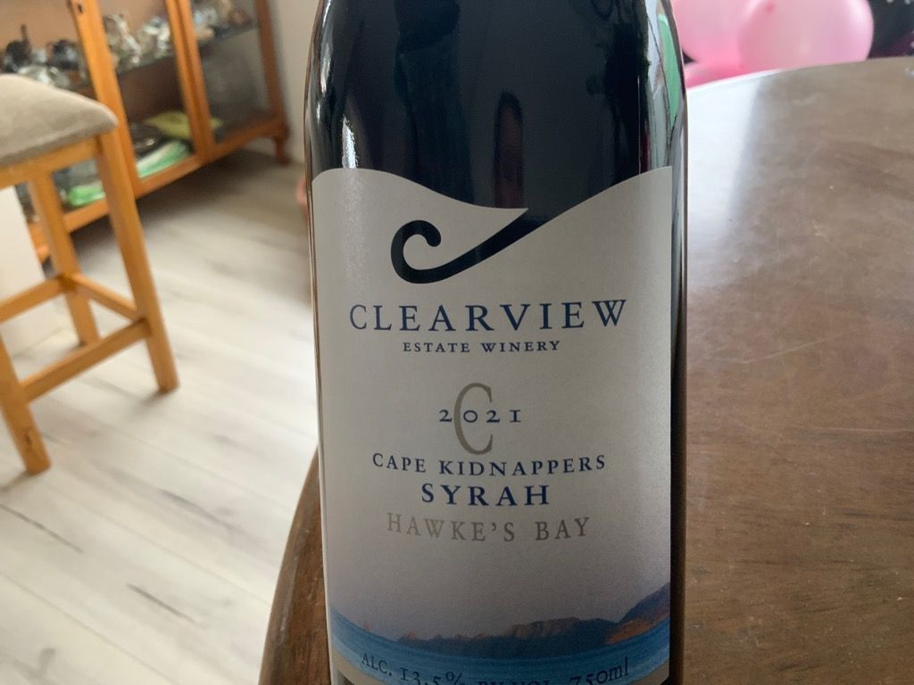 2021 Clearview Estate Syrah Cape Kidnappers, New Zealand, North Island ...