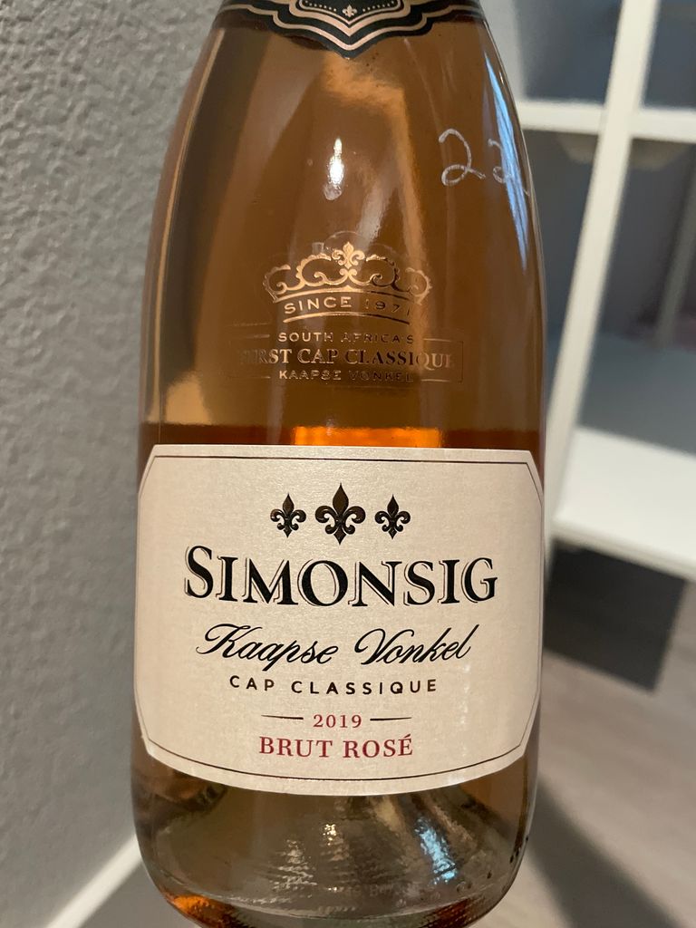 2020 Simonsig Kaapse Vonkel Brut Rose, South Africa, Coastal Region ...