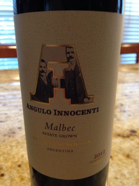2012 Angulo Innocenti Malbec, Argentina, Mendoza, Valle de Uco, La ...