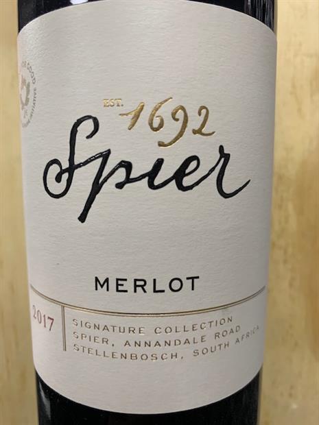 2021 Spier Merlot, South Africa, Western Cape - CellarTracker