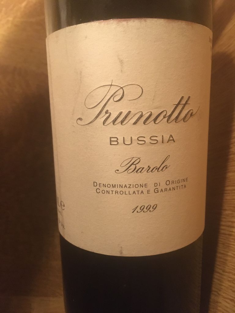 1999 Prunotto Barolo Bussia, Italy, Piedmont, Langhe, Barolo ...