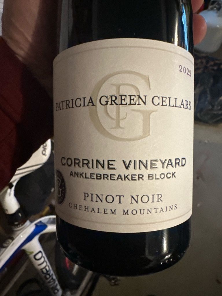 2022 Patricia Green Cellars Pinot Noir The Anklebreaker Block Corrine ...