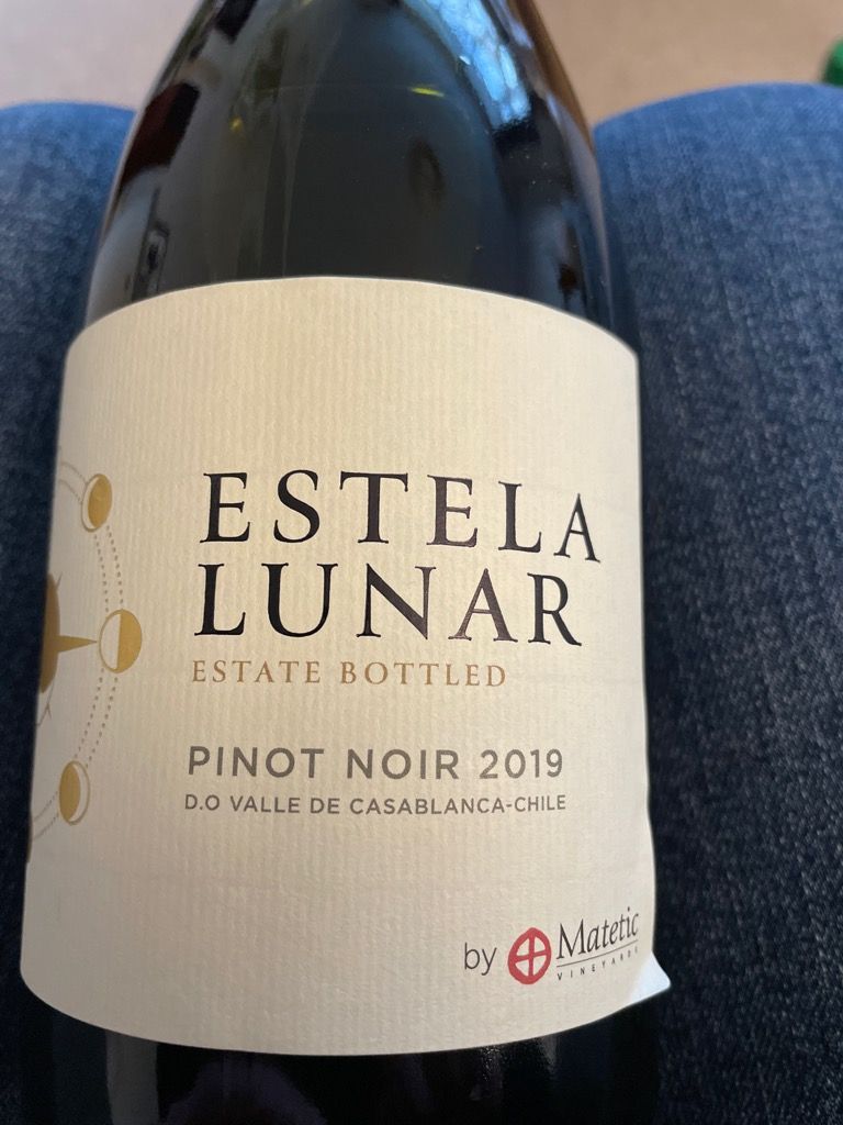 2019 Matetic Vineyards Pinot Noir Estela Lunar, Chile, Casablanca ...