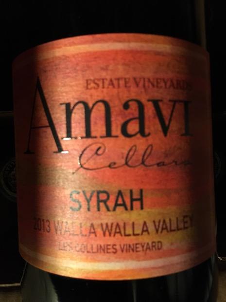 2013 Amavi Cellars Syrah Les Collines Vineyard, USA, Washington ...