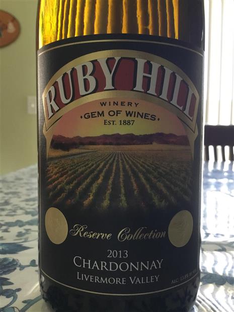 2014 Ruby Hill Winery Chardonnay Reserve, USA, California, San ...