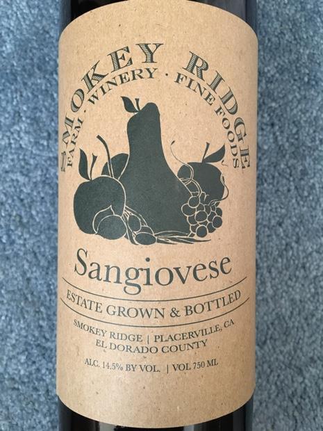 2016 Smokey Ridge Ranch Sangiovese Smokey Ridge Vineyard, USA ...