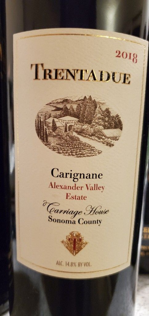2021 Trentadue Winery Carignane, USA, California, Sonoma County ...