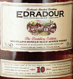 NV Edradour 10 Year Old The Distillery Edition Single Malt Scotch ...