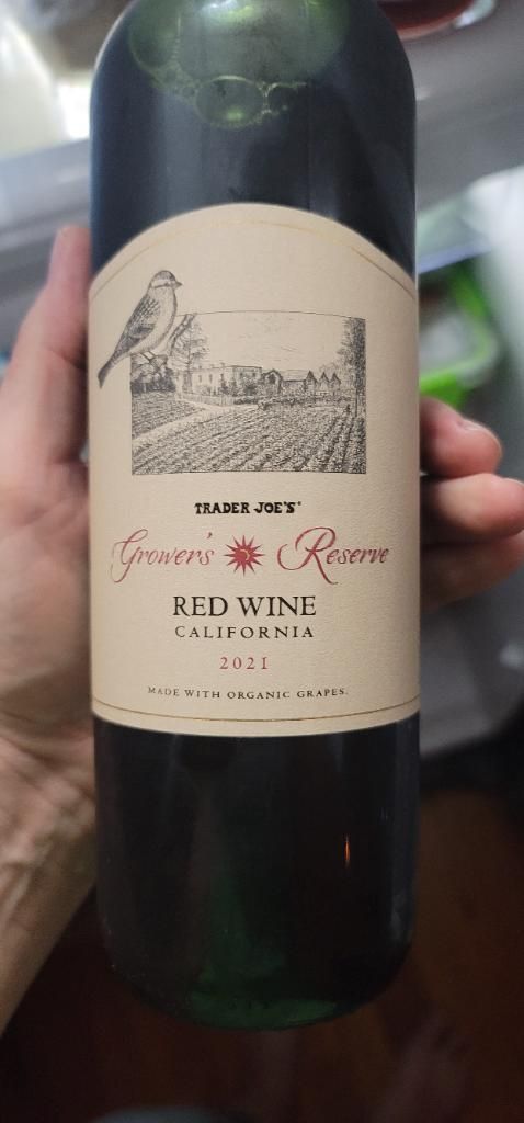 2021 Trader Joe's Grower's Reserve Red Wine, USA, California ...
