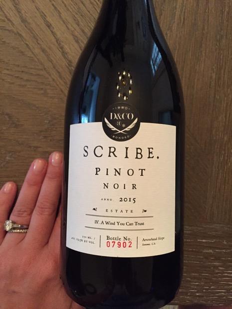 2015 Scribe Pinot Noir Carneros, USA, California, Napa / Sonoma ...